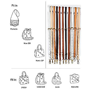 GOXTECH Purse Strap Adjustable Replacement Crossbody Shoulder Bag Handbag（Dark Brown）