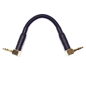 CNCESS CESS-067 Short 3.5mm Audio Shielded Patch Cable for Stacking DAP and Amplifier, Right-Angle 3-Inch