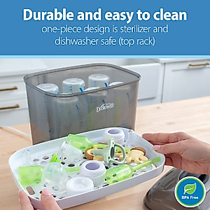 Dr. Brown's HappyPaci 100% Silicone Baby Pacifier, Contoured One-Piece Design, Cool Gray, Green, Ecru, 0-6m, BPA-Free, 3 Pack