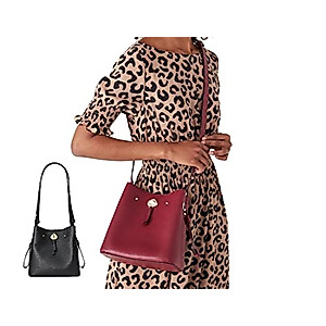 Kate Spade New York Marti Small Convertible Drawstring Bucket Bag (Black)