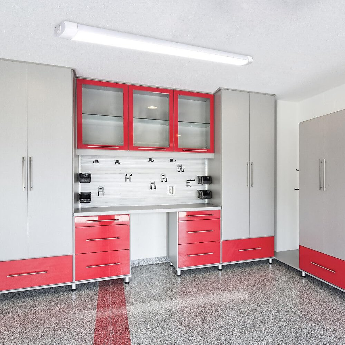 Feit Electric SHOP/4/CCT/AG 4 ft. Smart WiFi 45-Watt LED Shop Light, No Hub Required, Alexa or Google Assistant, 3000K/4000K/5000K Color Temperature CCT Changing