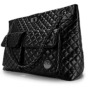 Badgley Mischka Diana Vegan Leather Tote Weekender Travel Bag