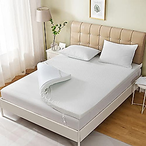 ONLIMET Mattress Topper Queen, 3 Inch Queen Memory Foam Mattress Topper for Body Support & Pressure Relief with Breathable & Removable & Washable Bamboo Fiber Cover Queen Mattress Topper (60X80'')