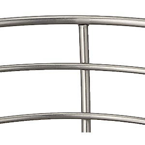 Spectrum Diversified Euro Fruit Bowl & Produce Basket Modern Countertop Food Storage for Fruits & Vegetables, Sleek Design with Sturdy Steel Construction,Silver