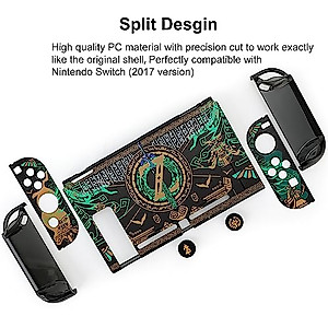 Tscope Protective Case for Nintendo Switch, for Zelda Tears of The Kingdom Hard Shell Dockable Anti-Scratch Shockproof Slim Cover for NS Consolo Joy-con (Switch Black)