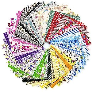 120 Pcs 4'' x 4'' Cotton Craft Fabric Bundle Squares,DIY Sewing Quarters Bundle,Precut Cotton Fabric Bundles for Precut Fabric,Quilting Fabric Bundles,DIY Sewing Quilting Scrapbooking