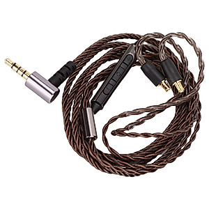 VBESTLIFE Headphone Cable Headphone Upgrade Cable 3.5mm/A2DC Plug Earphone Replacement Cord with Mic Wire Control for CKS1100 E40 E50 E70 LS200