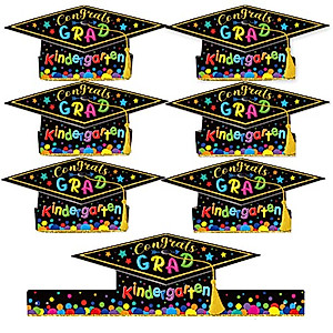 30 Pieces Preschool Paper Graduation Crown for Kids Colorful Adjustable Paper Hats Graduation Congrats Hats for Kindergarten Student Grad Ceremony Party Supplies