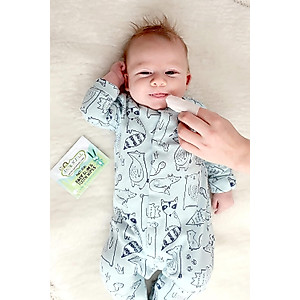 Jack N' Jill Baby Gum & Tooth Wipes - Natural & Safe, Contains only Water & Xylitol, Soft Cotton, Free from Fluoride & Sugar, Baby Mouth Wipes - 25 Individually Wrapped Wipes