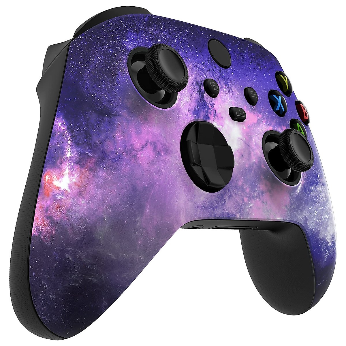 eXtremeRate ASR Version Custom Shell for Xbox Core Wireless Controller - Anti Sticks Rubbing Rings - Replacement Accessories Front Cover Faceplate for Xbox Series X & S Controller - Nebula Galaxy