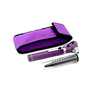 Otoscope - Compact Pocket Size Fiber ENT Optic Otoscope Purple Otoscope