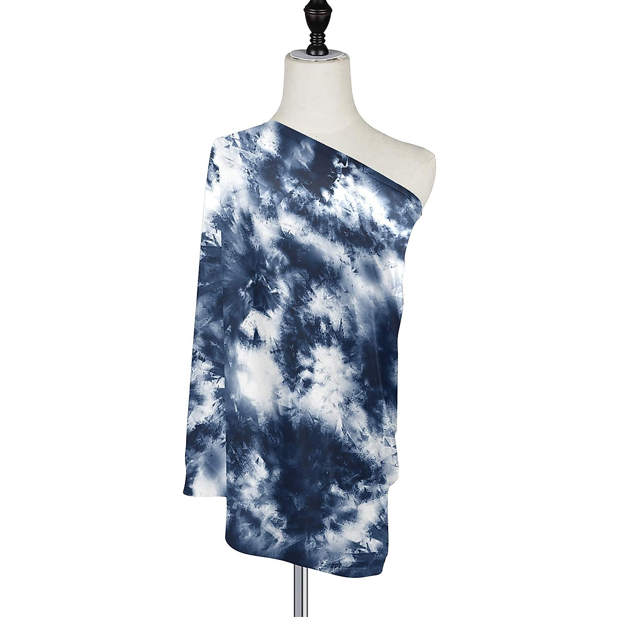 Nursing Cover Breastfeeding Scarf Indian Boho Navy Tie Dye - Baby Car Seat Covers, Stroller Cover, Carseat Canopy (1na8b)