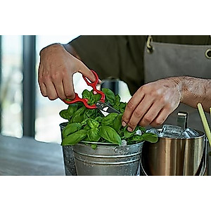 Zwilling Kitchen Shears, Multi-Purpose, Bottle Opener, Jar Lid Lifter, Dishwasher Safe, Heavy Duty, Forged Stainless Steel Blades, Red 7.9-inch