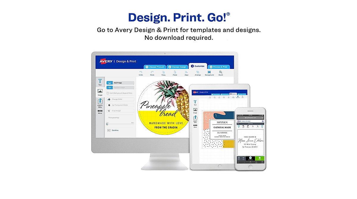 Avery Clear Printable Labels - 2x2 Inch, 120 Premium Stickers