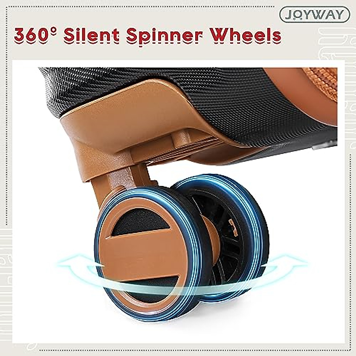 Joyway Luggage 20 Inch Carry On Luggage Sets, Expandable Suitcase Set with Spinner Wheel and TSA Lcok, Hard Shell 3 Piece Luggage Sets for Travel