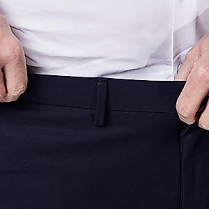 Kenneth Cole REACTION mens Techni-cole Mini Check Modern Fit Flat Front Dress Pants, Blue, 36W x 32L US