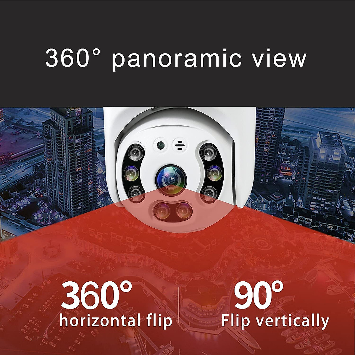 Sunrain Wireless 5G Outdoor Security Camera, HD 1080P Waterproof Surveillance Camera with Motion Detection PTZ Speed Dome Night Vision 2-Way Audio,Support Dual Band 2.4G/5G WiFi