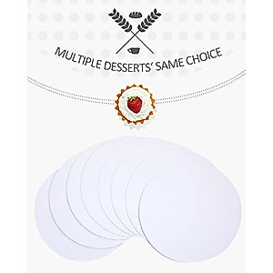40-Packs Cake Boards Round 10 Inch White Cake Circles Rounds Base Food-Grade Cardboard Cake Plate（Thinner But Stronger） qiqee