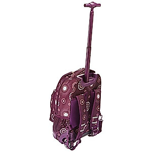 Rockland Single Handle Rolling Backpack, Purple Pearl, 19-Inch