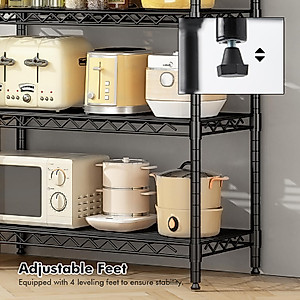 Qiaoxuan 5 Wire Shelving Utility Storage Shelf, Adjustable Heavy Duty Storage Shelving Unit, Metal Organizer Wire Rack, Standing Shelf for Laundry Bathroom Kitchen Garage (36" X 14" X 71")