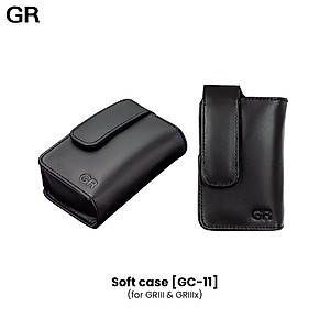RICOH Leather Soft case GC-11 [Compatible Models: GR III, GR IIIx] [High-Grade Genuine Leather case with Solid Protection ] [with Belt Loop on The Back], Black