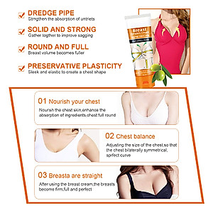 Breast Enhancement Cream, Natural Breast Enlargement Firming and Lifting Cream Nourishing for Push Up Bust with Perfect Body Curve for All Skin Types