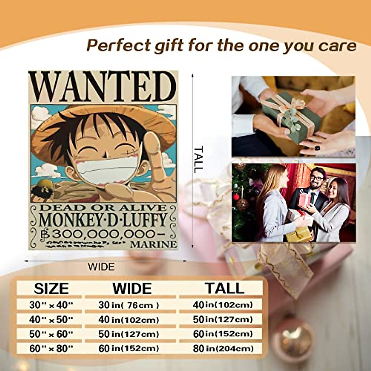 Anime Blanket 60" x 50" Flannel Fleece Throw Blankets Super Soft Cozy Warm Plush Bedding for Travel Bed Sofa Beach