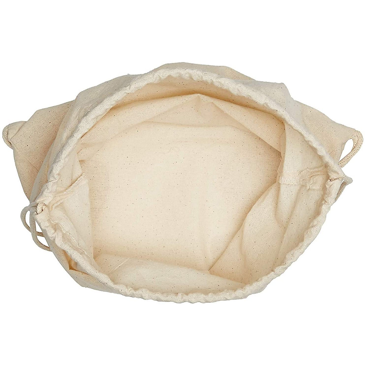 TBF (12 Pack) Set of 12 Durable Cotton Canvas Drawstring Backpack Bags 14" W x 16" H (Natural)