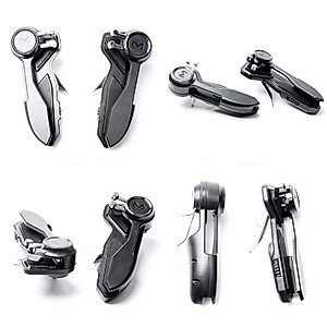 HUAYUWA 2Pcs Tablet Game Joystick Trigger Handle 6 Finger L1R1 Shooter Fire Aim Button Controller Fits for iPad Tablet PUBG Game Accessories