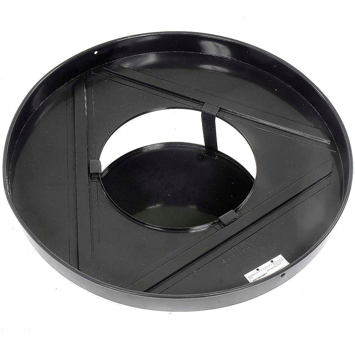 Global Industrial 36 Gallon Outdoor Metal Slatted Trash Receptacle with Rain Bonnet Lid, Black