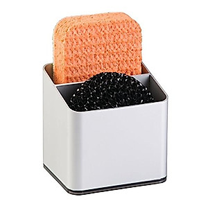 iDesign Metro Ultra Rustproof Aluminum Sink Holder For Sponges, Scrubbers, Soap - Silver