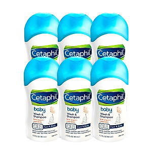 Baby Shampoo and Body Wash by Ceta phil, Travel size, Bulk, Tear free, Hypoallergenic, (Pack of 6), 1.7 fluid_ounces