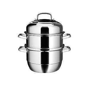 VENTION Large Indution Steamer Pot(32cm), 3 Tier Steamer for Cooking, 12 7/10 Inch Stainless Steel Steamer Pot for Cooking, Steam Pot for Dumpling