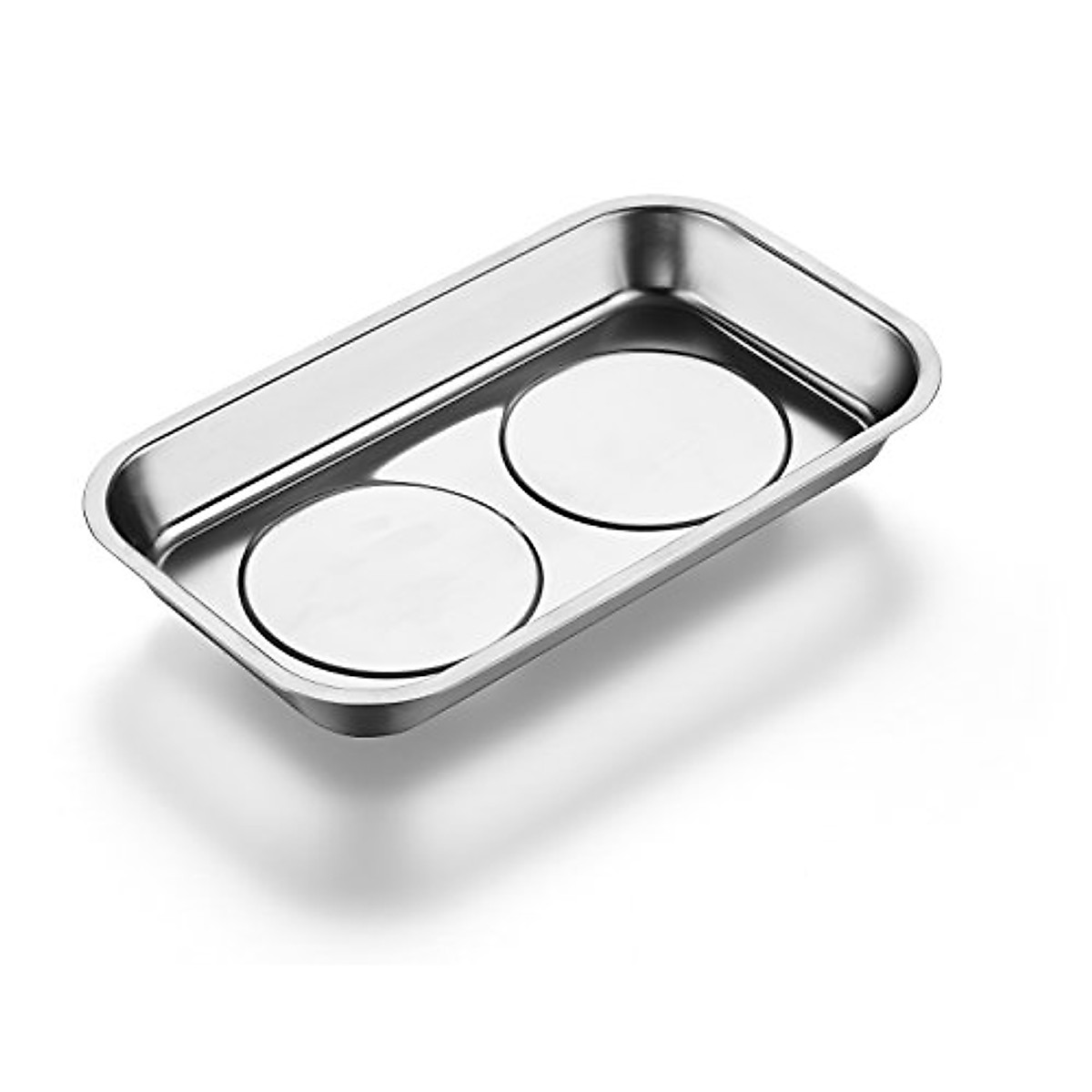 Jsbrothers Stainless Steel Heavy Duty 5.5''L x 9.5"W x 1.125'' Deep Magnetic Screws Tools Parts Tray Holder