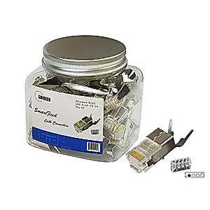 Shireen Inc CON-RJ45-C6-100 CAT-C6 RJ45 Smart Feed Connector - 100pk