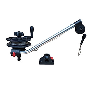 Brocraft Minin Downrigger for Pontoon Boat/Pontoon Boat Manual Downrigger/Square Rail Mount Downrigger Mount