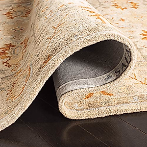 SAFAVIEH Antiquity Collection 2' x 3' Beige / Multi AT63A Handmade Traditional Oriental Premium Wool Accent Rug