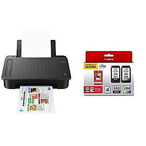 Canon TS302 Wireless Inkjet Printer, Black (2321C002) and PG-243/ CL-244 Ink Multi pack