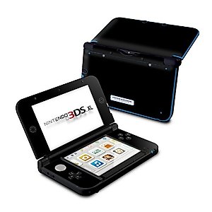 Solid State Black - DecalGirl Sticker Wrap Skin Compatible with Nintendo Original 3DS XL