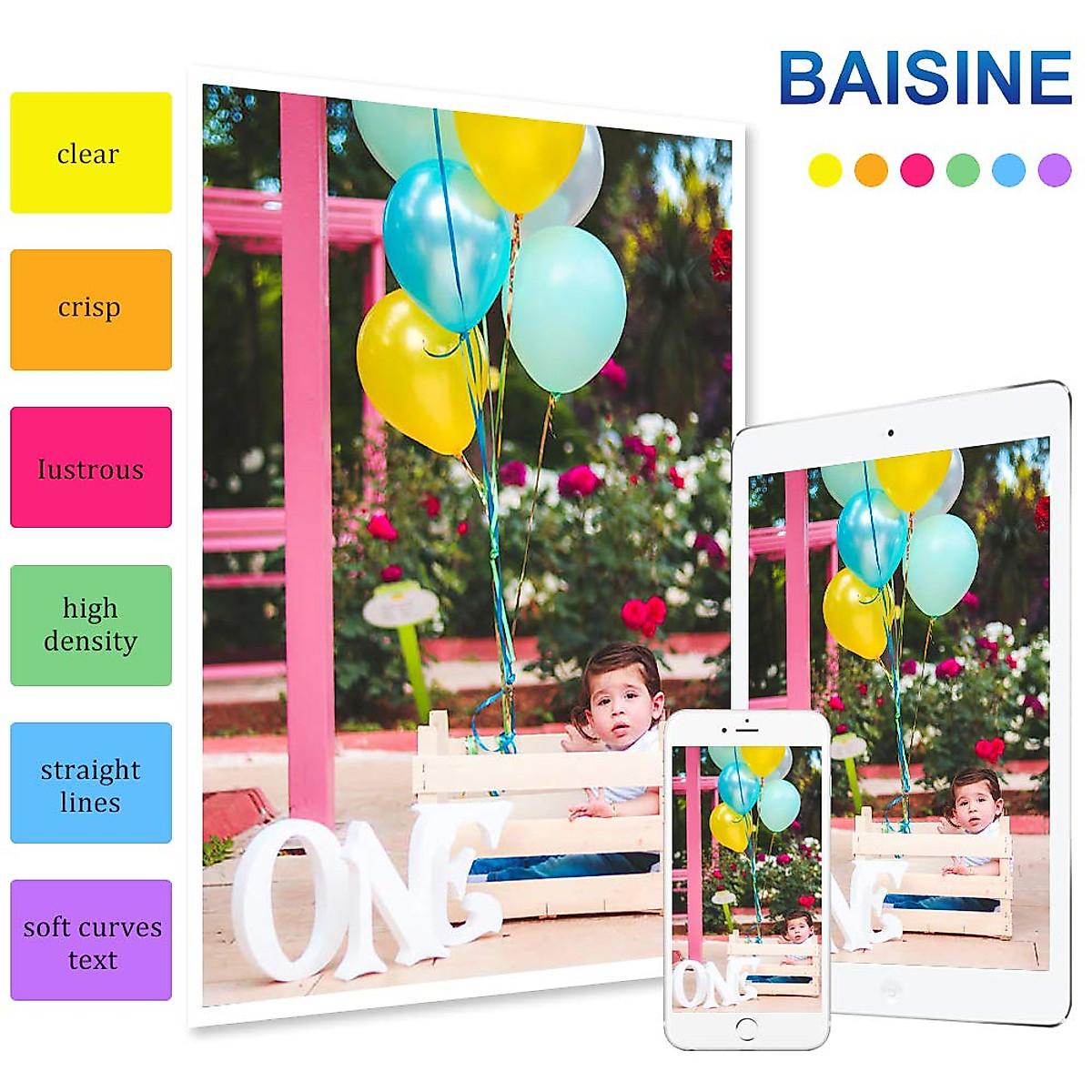 CP1215 Toner Replacement for HP 125A CB540A, BAISINE 4-Pack (CB540A Black, CB541A Cyan, CB542A Yellow, CB543A Magenta), Used in HP CP1518ni CP1215 CM1312nfi CP1515n CM1312 MFP Printer