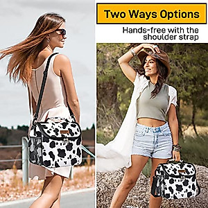 Buringer HOMESPON Insulated Lunch Bag for Women Reusable Lunch Box Cute Cooler Tote with Adjustable Shoulder Strap for Work Picnic or Travel