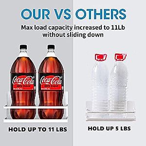 Gerguirry Magnetic Spice Racks White, Magnetic Shelves for Refrigerator Kitchen Shelf Organizers and Storage with 4 Removable Hooks Easy to Install（2 Pack