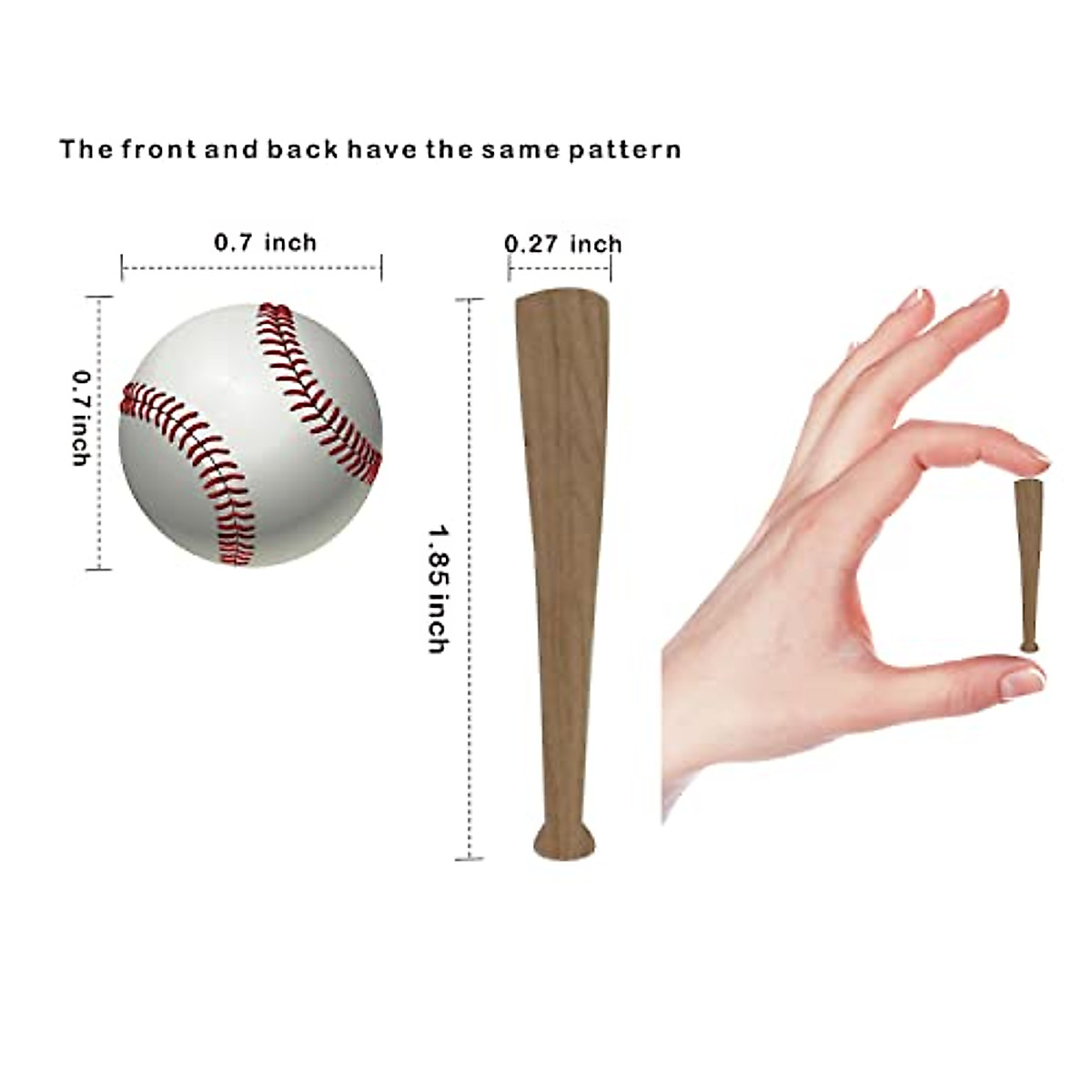 200Pcs-Baseball Table Confetti, Baseball Bat Confetti,Baseball Party Decorations,Table Decoration