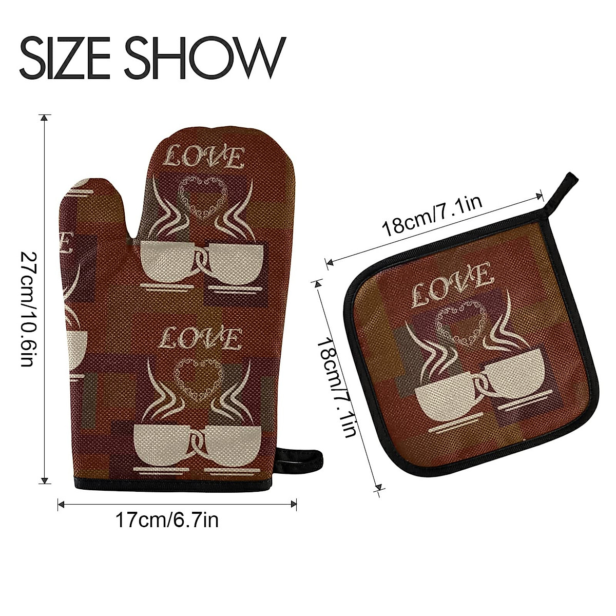 Hello Summer Pot Holders and Oven Mitts Set Watermelon Fruit Hot Pads & Gloves Oven Mitten for Kitchen Cooking BBQ Baking Bakeware