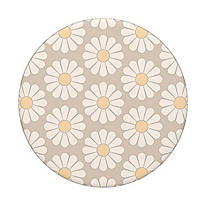 Tan - Daisy Floral Flower Design PopSockets Swappable PopGrip