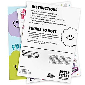 xo, Fetti Pink Temporary Tattoos for Girls - 42 styles | Pink Birthday Party Supplies, Party Favors, Cute Decorations, Easter Basket