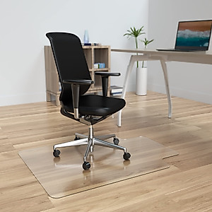 Amyracel Chair Mat for Hardwood Floor, 36” x 48” Office Floor Mats for Rolling Chairs, Easy Glide Plastic Mat for Under Ooffice Chair