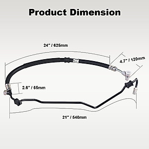 WMPHE Compatible with Power Steering Pressure Hose Assembly Honda Odyssey V6 3.5L 1999 2000 2001 2002 2003 2004, Replace OEM 53713S0XA01 53713S0XA02 3401212