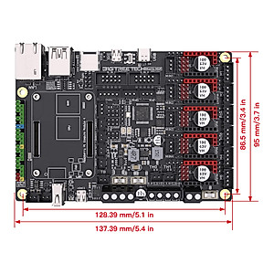 BIGTREETECH Manta M5P V1.0 32Bit Control Board Support 5 Axis TMC2209 TMC2208 Stepper Drivers Compatible with CB1/CB2/CM4 to running Klipper for Ender 3/Voron V0, CoreXY, I3 3D Printer DIY Motherboard