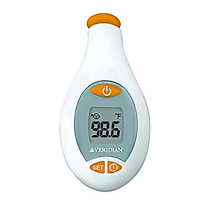 Veridian Healthcare Temple & Underarm Thermometer | Infrared Measurements | Fast 4-Second Readout | Fever Alert | Backlit Display | Programmable Timer | 1-Year Warranty